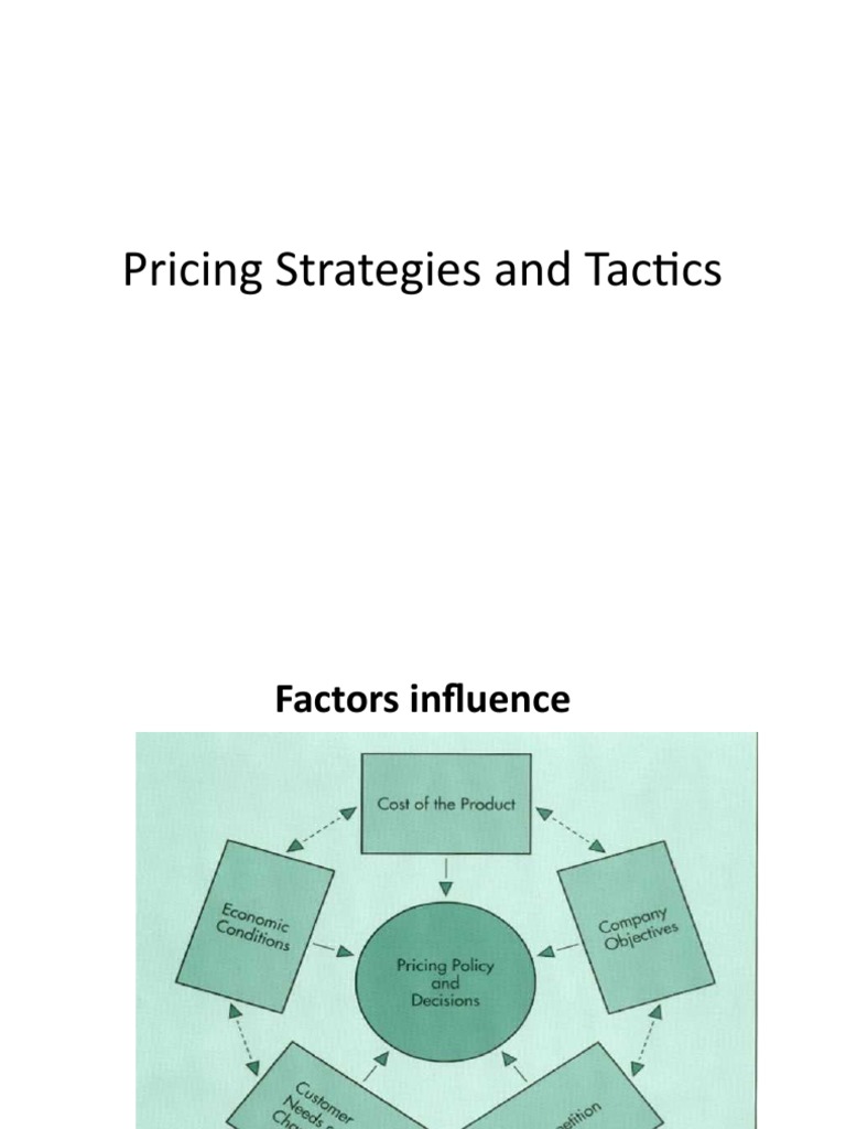 Pricing Strategies and Tactics | PDF | Supply And Demand | Supply ...
