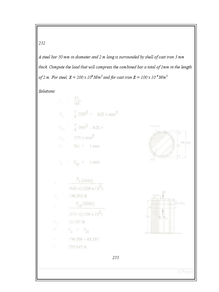 Stress Analysis of Composite Bars | PDF | Stress (Mechanics) | Physics
