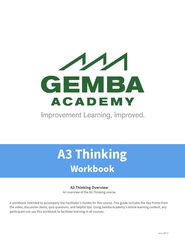 A3 Thinking Overview Workbook | PDF | Communication | Learning