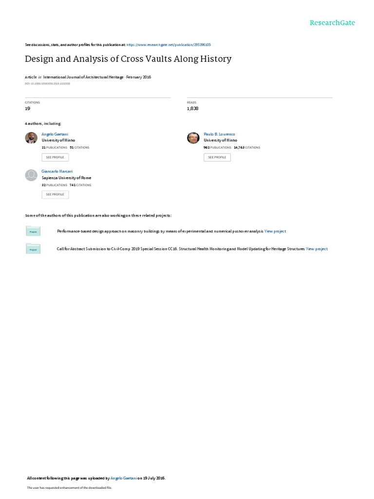 Cross Vaults: Design & History | PDF | Vault (Architecture) | Gothic ...