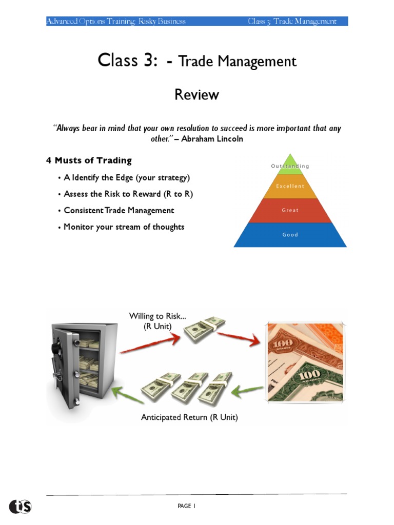 Effective Trade Management Strategies | PDF | Option (Finance) | Greeks ...
