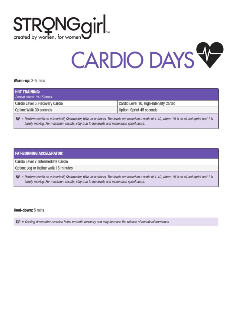 STRONG Program Cardio PDF | PDF