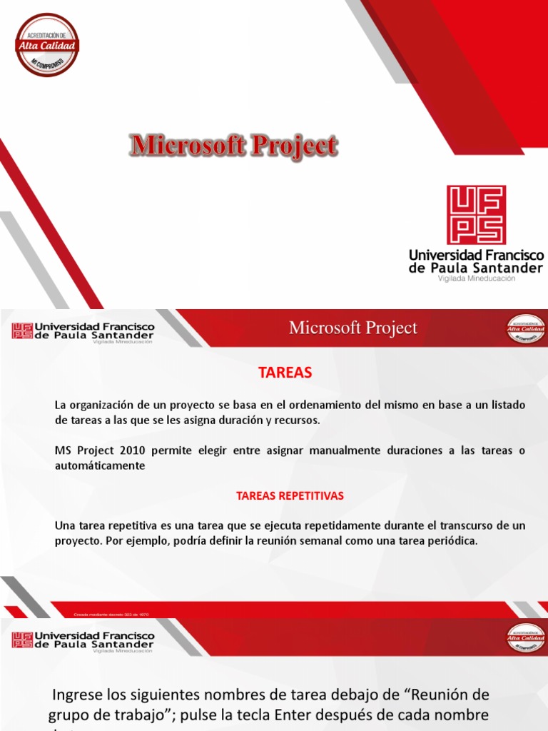 Guía Completa de Microsoft Project 2010 | PDF | Programación de ...