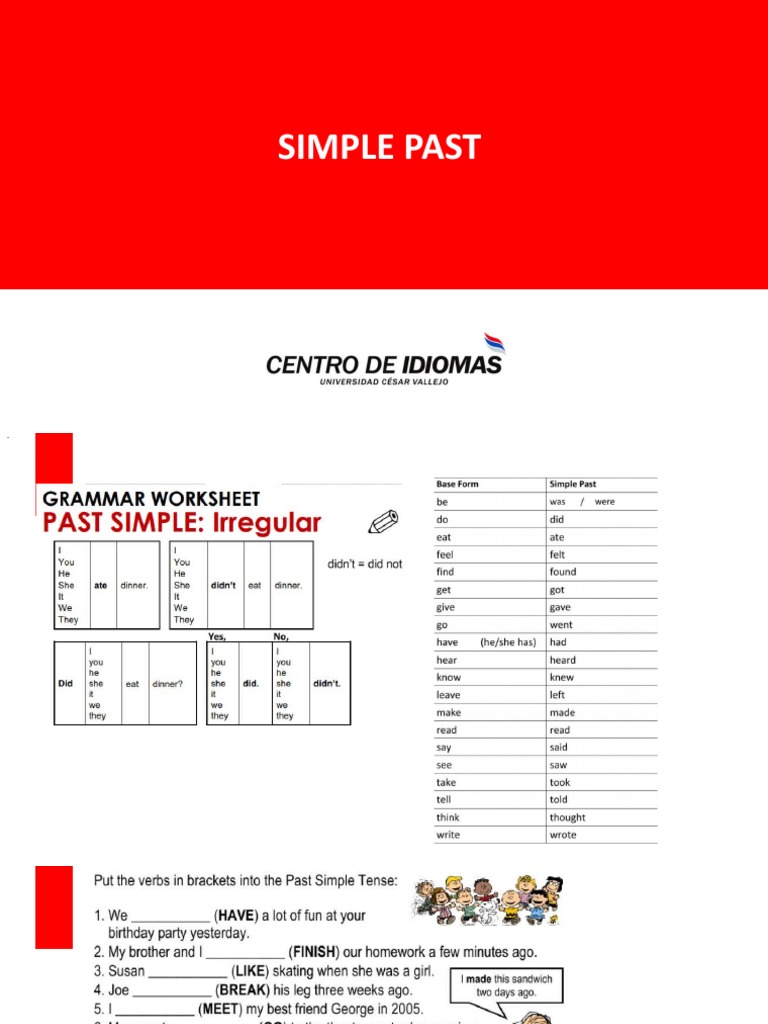 An Elementary Explanation of Simple Past Tense: A Linguistic Breakdown ...