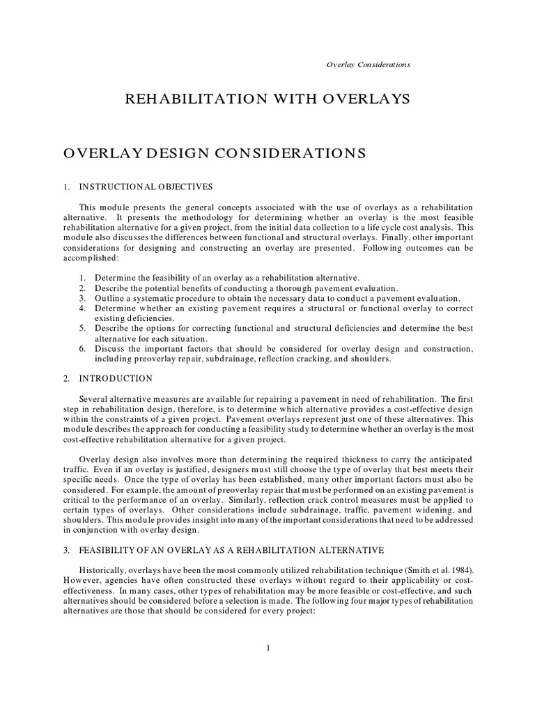 Overlay Consideration | Download Free PDF | Road Surface ...