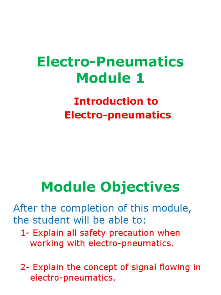 Introduction To Electro-Pneumatics | Download Free PDF | Switch | Relay
