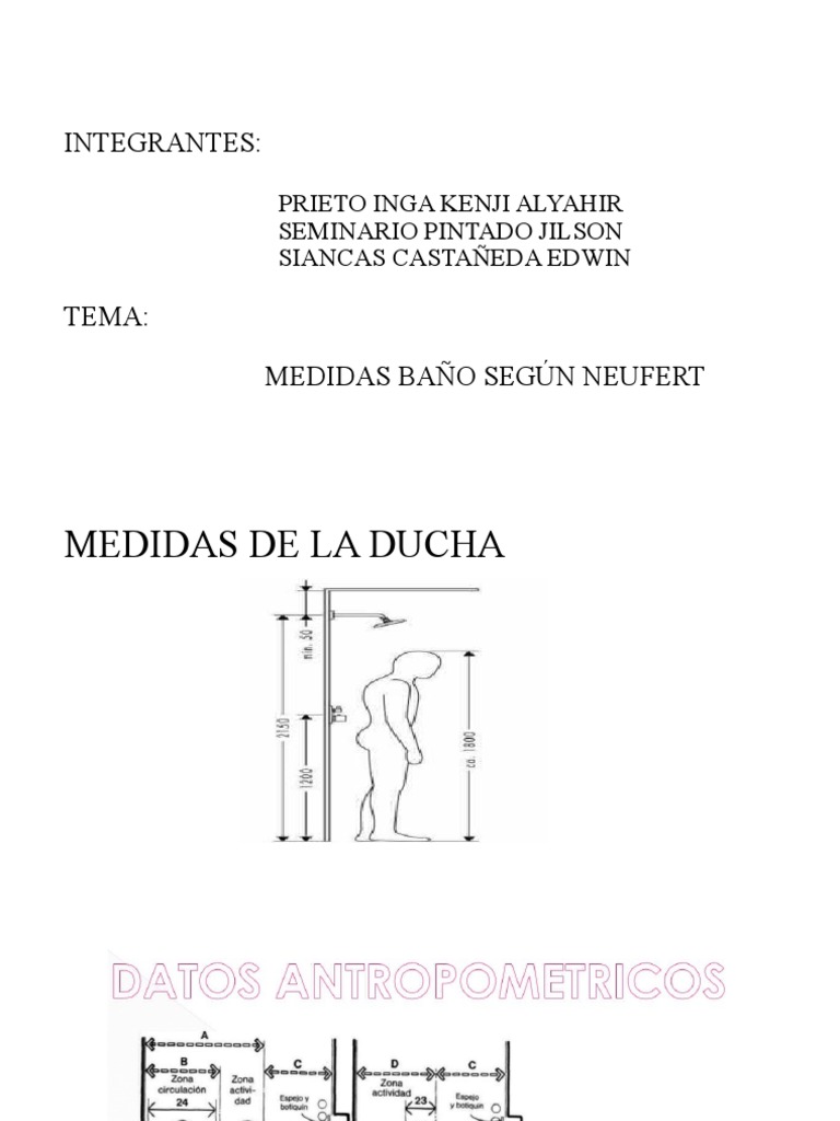 Medidas de Baño según Neufert | PDF