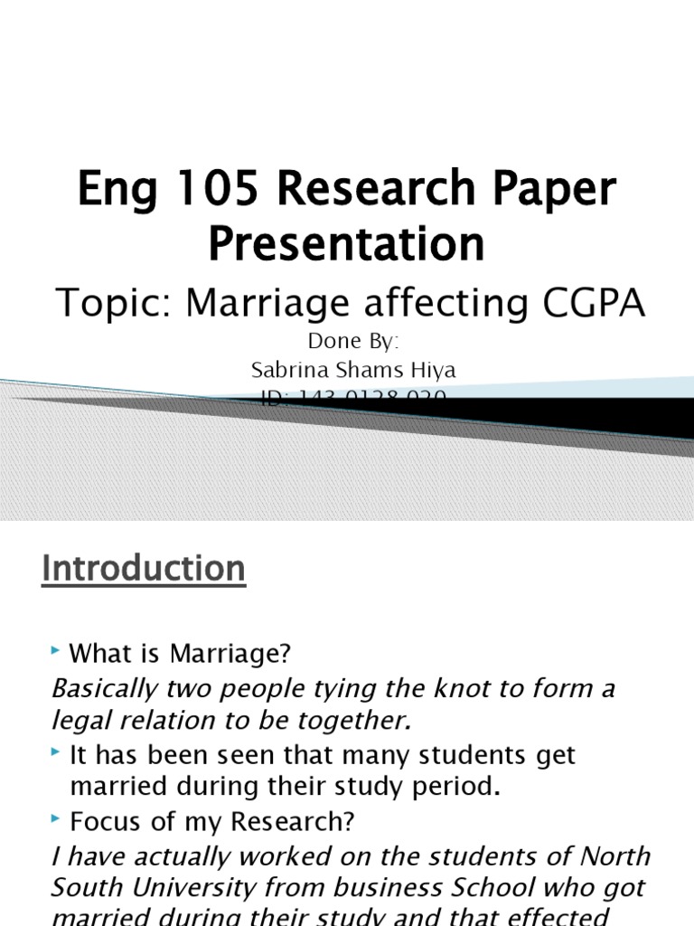 Eng 105 Research Paper Presentation Sabrina Shams Hiya | PDF | Survey ...