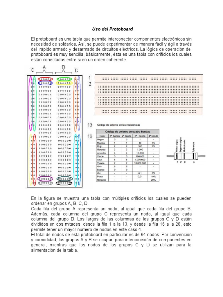 Uso Del Protoboard | PDF