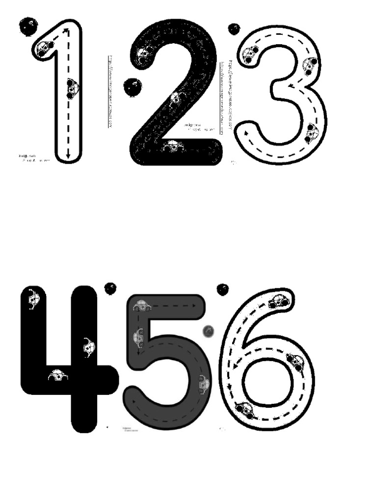 Plantillas para Trazos de Números y Letras | PDF