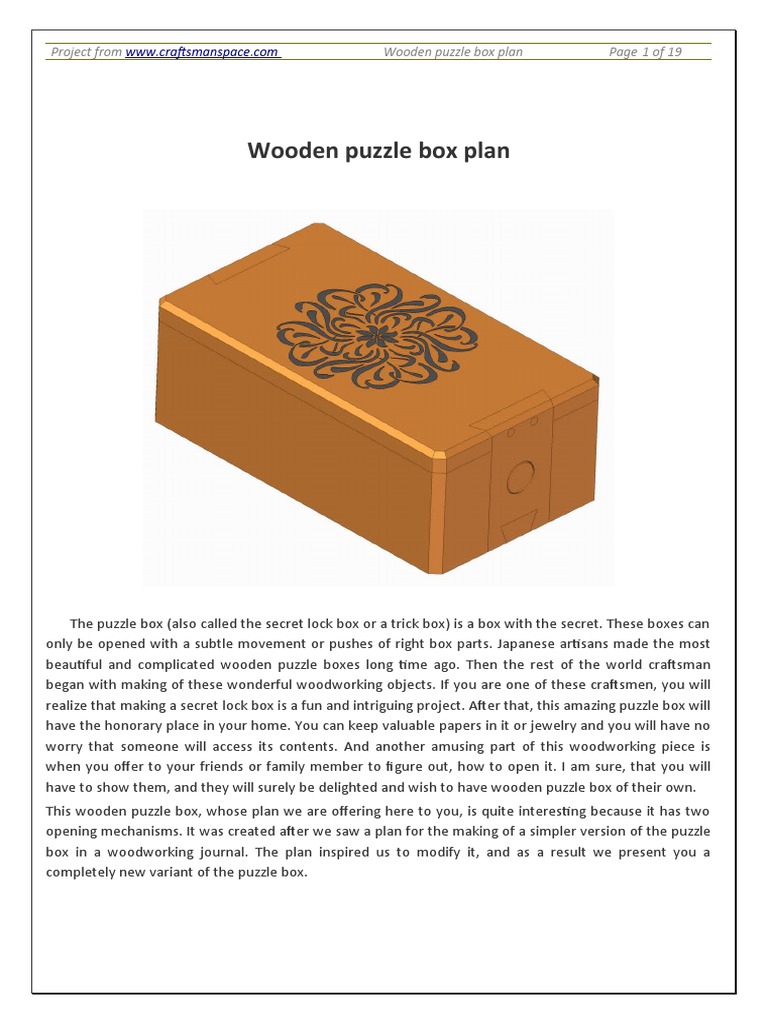 Wooden Puzzle Box | PDF