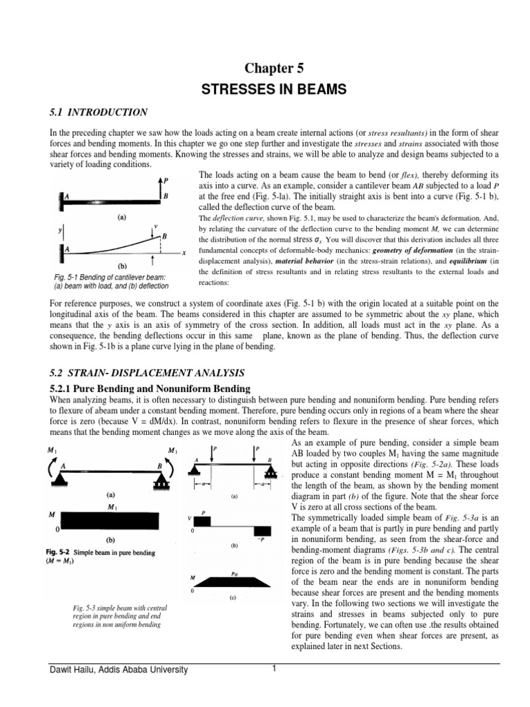 Bending Stresses in Beams Analysis | PDF | Bending | Beam (Structure)