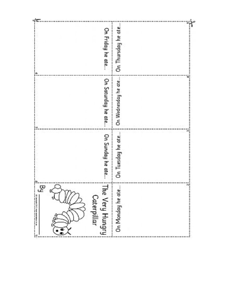 The Very Hungry Caterpillar Mini Book Printable