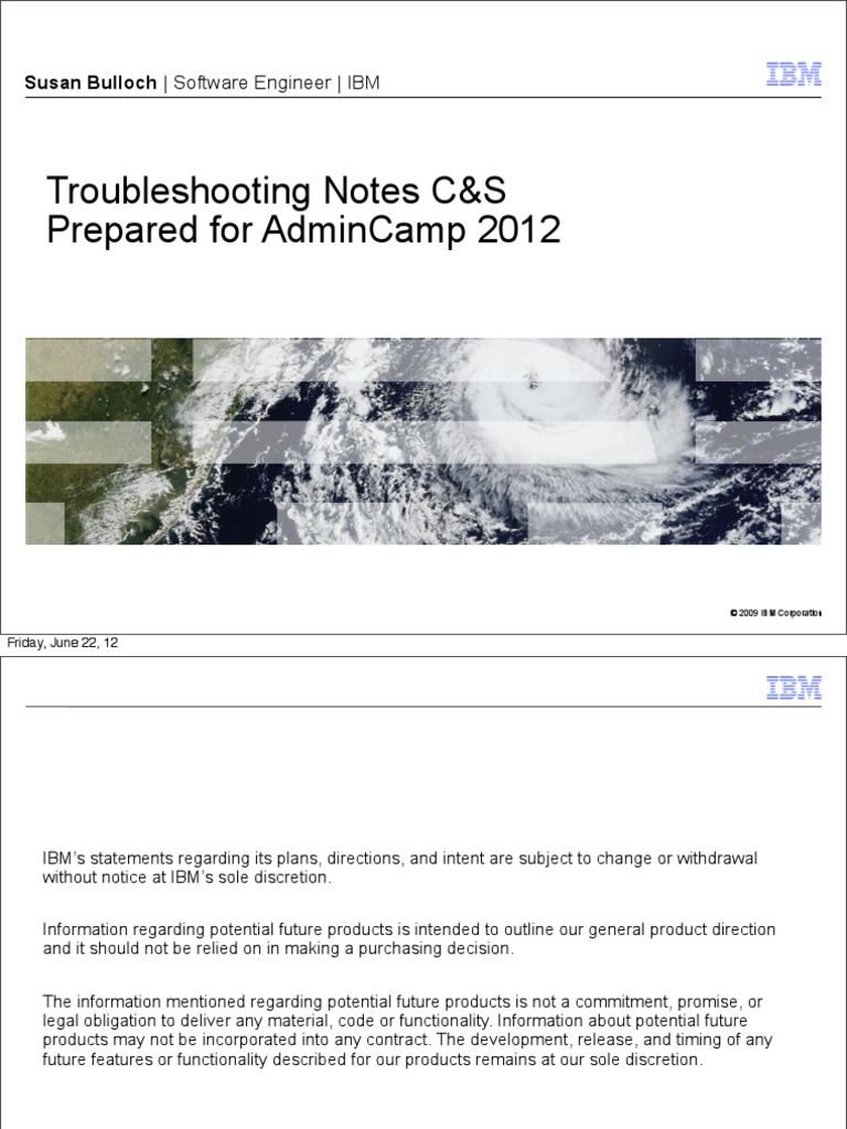 Troubleshooting Notes C&S Prepared For Admincamp 2012: Susan Bulloch ...