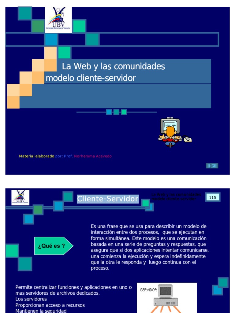 Modelo Cliente Servidor | PDF | Modelo cliente-servidor | Servidor ...