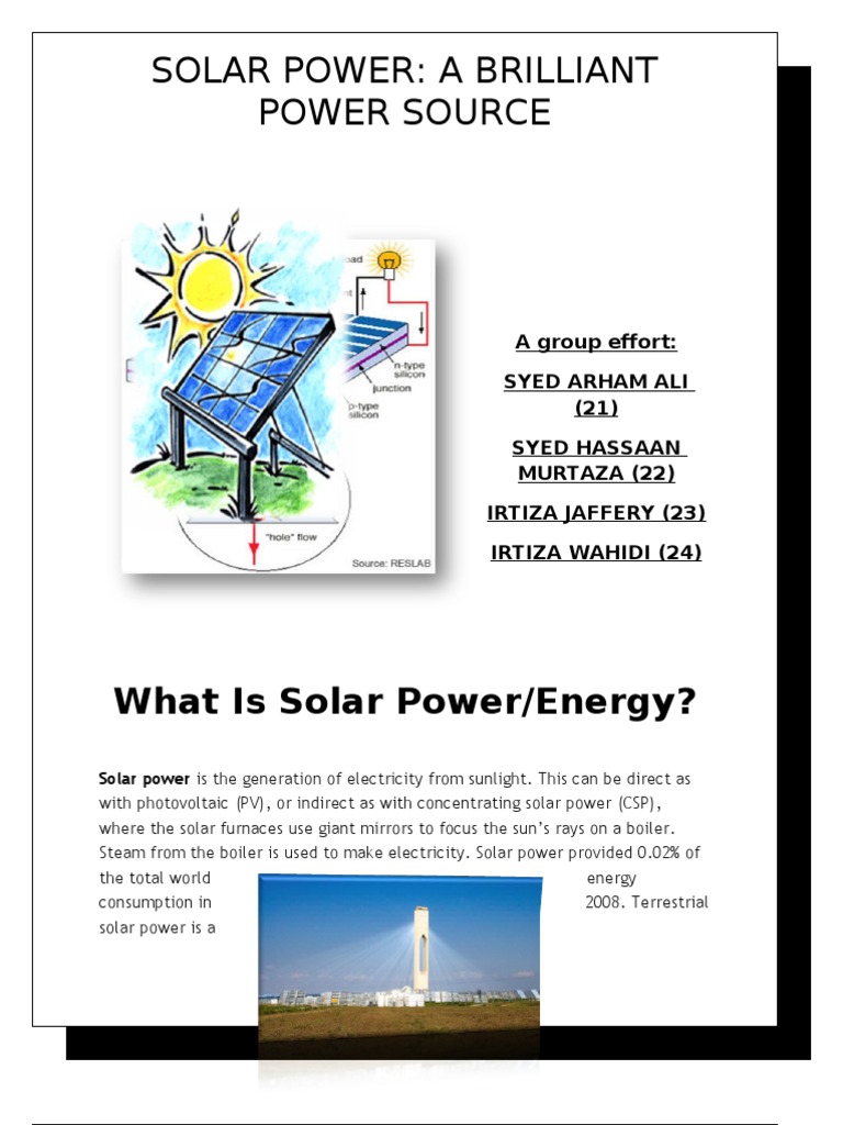 Solar Power: Benefits and Challenges | PDF | Solar Power | Solar Cell