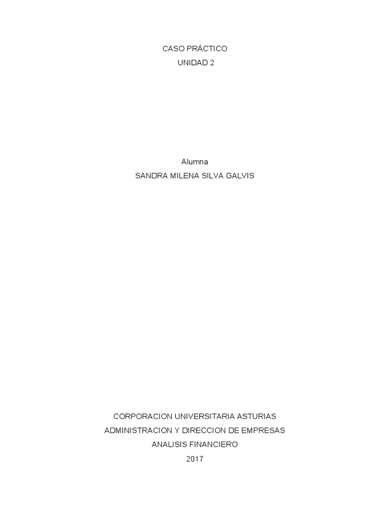 Caso Practico U2 Analisis Financiero | PDF