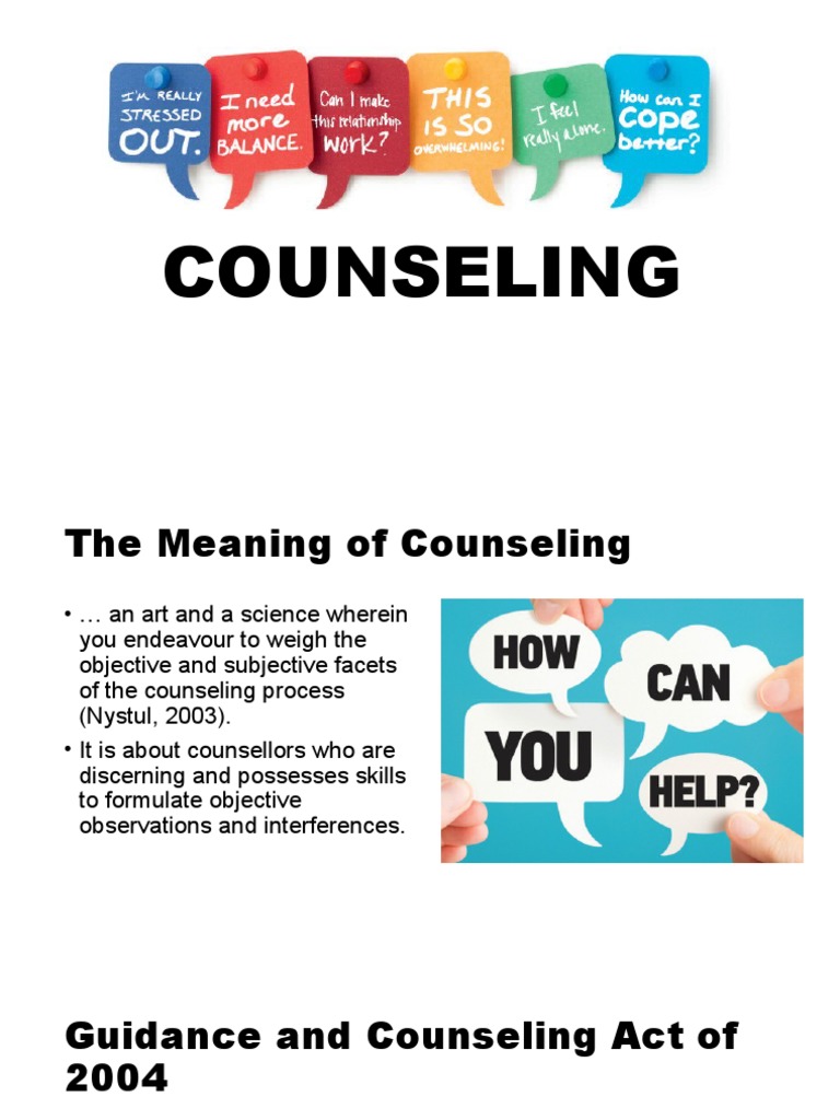 COUNSELING | PDF | Psychotherapy | Goal
