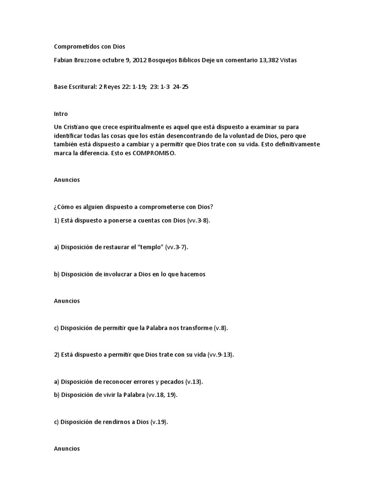 Comprometidos Con Dios | PDF