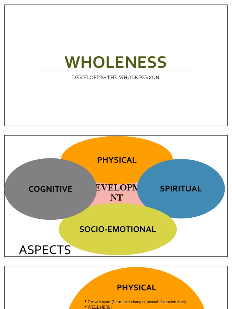 Wholeness: Developing The Whole Person | PDF | Thought | Psychology