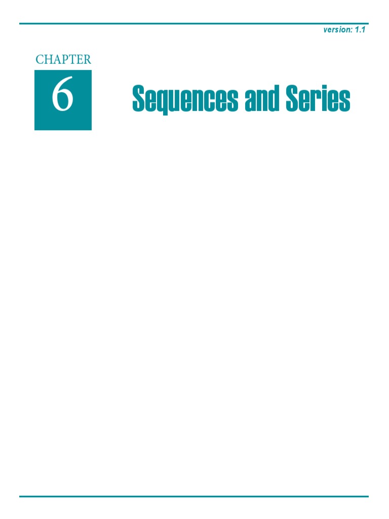 F.Sc-I Math (CH 6) Sequence and Series | PDF | Sequence | Mathematical ...