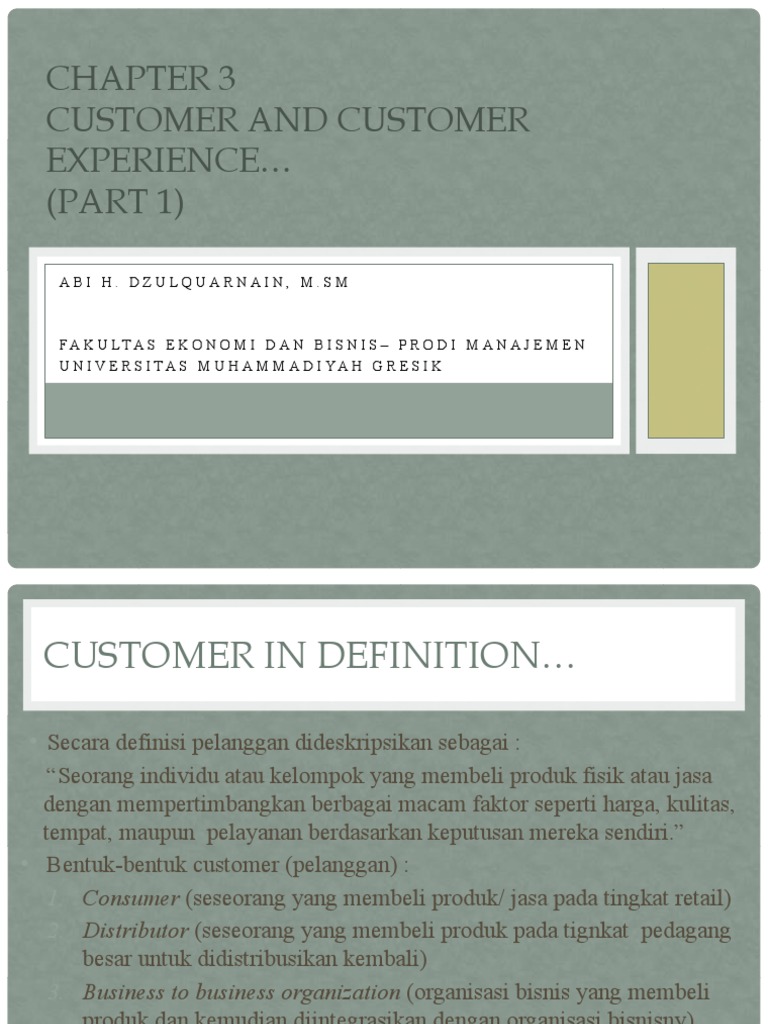 Materi Chapter 3 (Part 1) - CRM | PDF