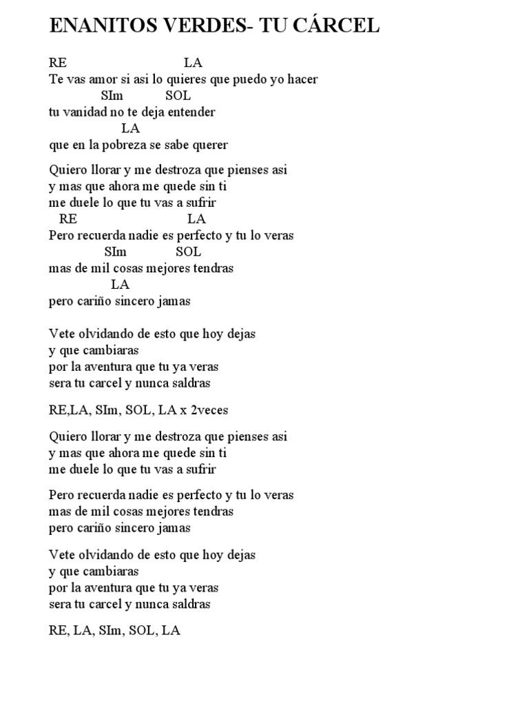 Enanitos Verdes - Tu Carcel | PDF