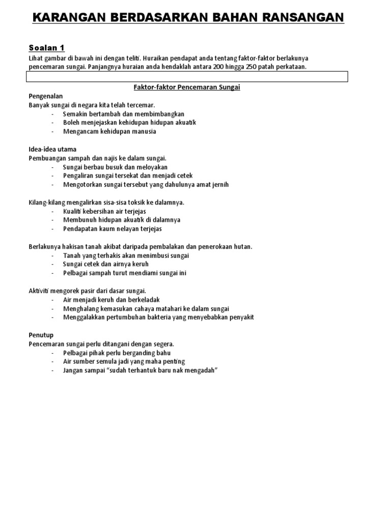Isi Karangan Bahan Ransangan | PDF