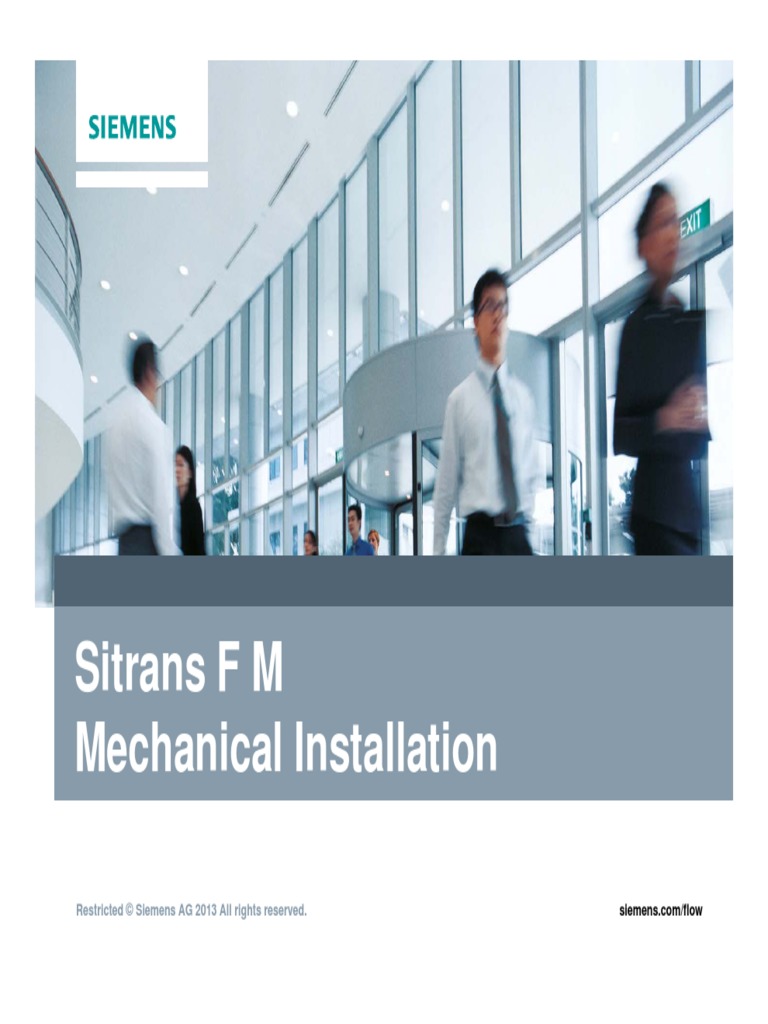 Sitrans F M Installation Guidelines | PDF | Pipe (Fluid Conveyance ...