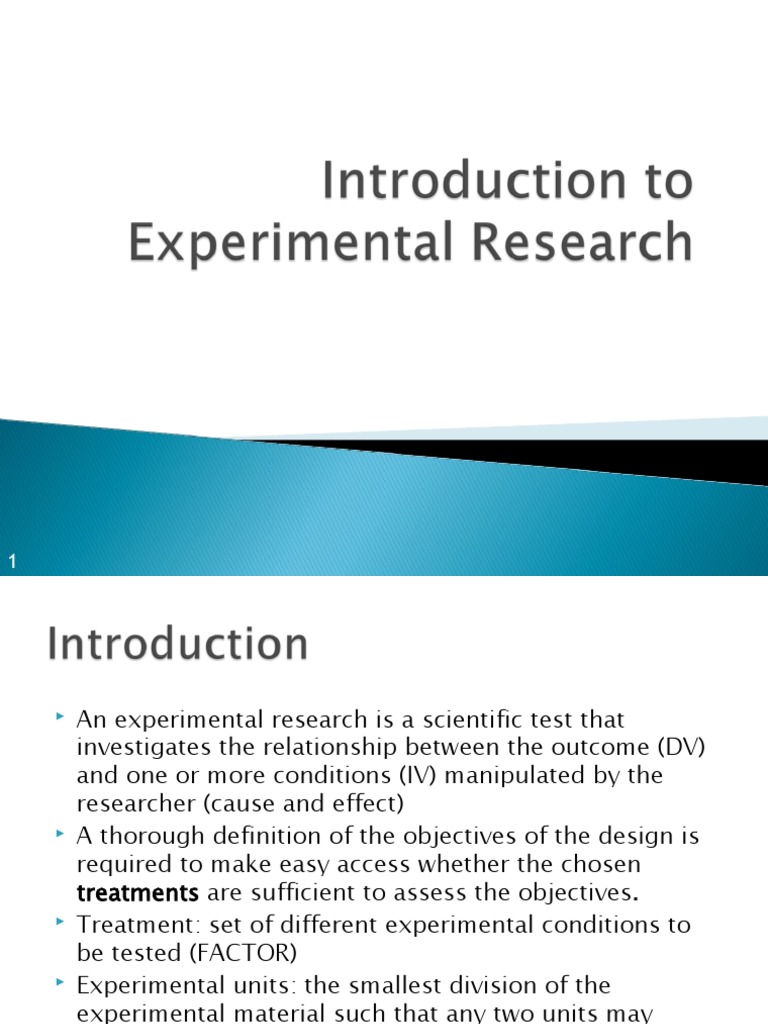 Lecture 4 - Principles of Experimental Design | PDF | Experiment | Accuracy And Precision