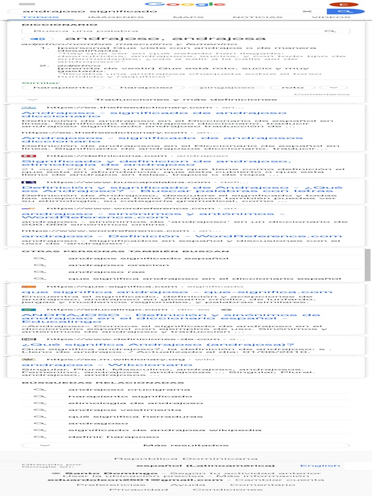 Andrajoso Significado - Buscar Con Google PDF | PDF | Diccionario ...