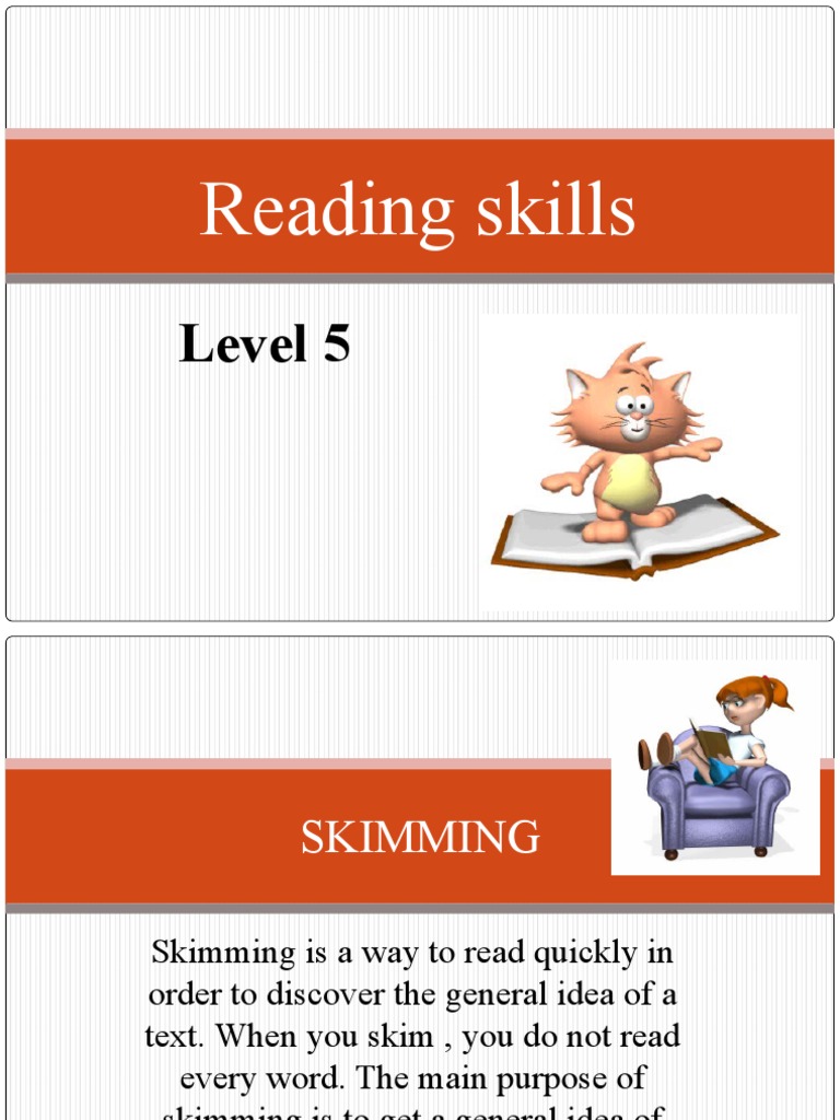 Skimming and Scanning Powerpoint Presentation | PDF | Speed Reading ...