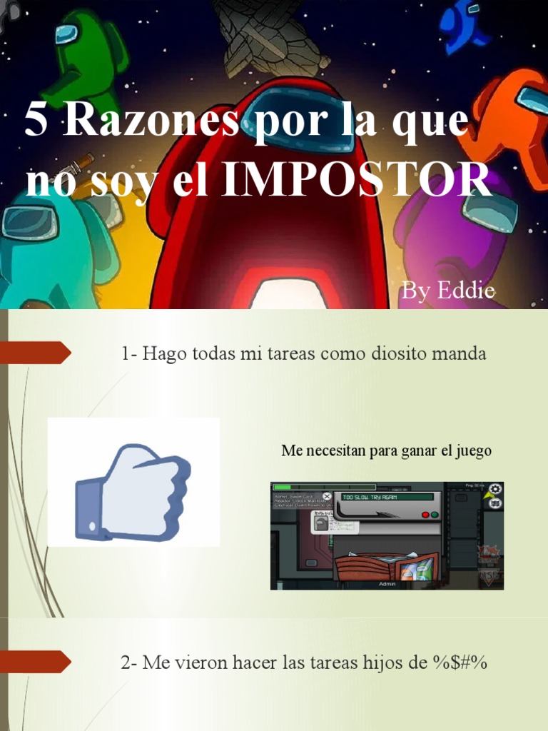 5 Razones Por La Que No Soy El Impostor | PDF