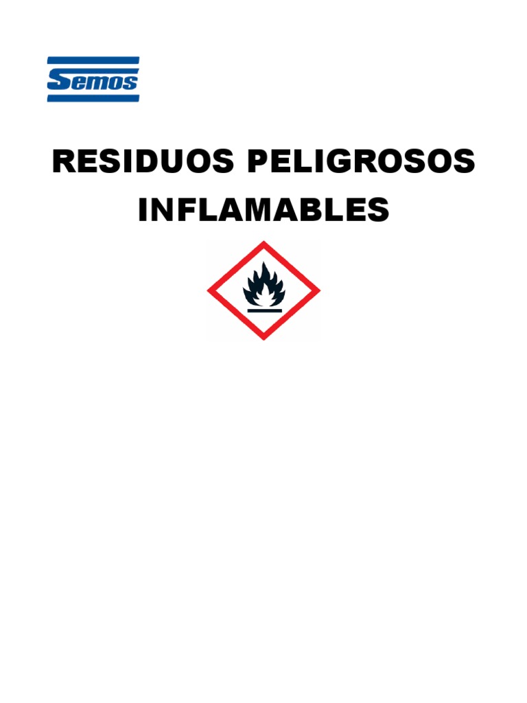Residuos Peligrosos Inflamables | PDF