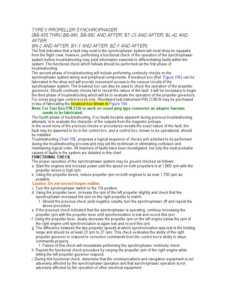 Type II Propeller Synchrophaser Guide | PDF | Electrical Connector ...