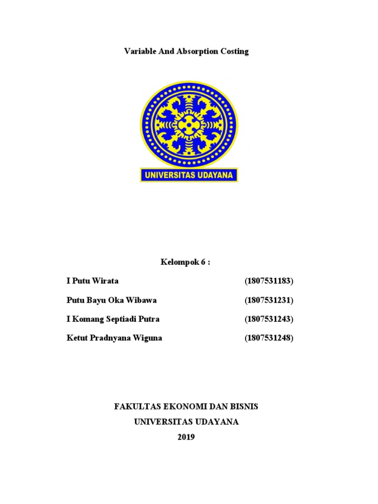RMK 6 Variable and Absorption Costing | PDF