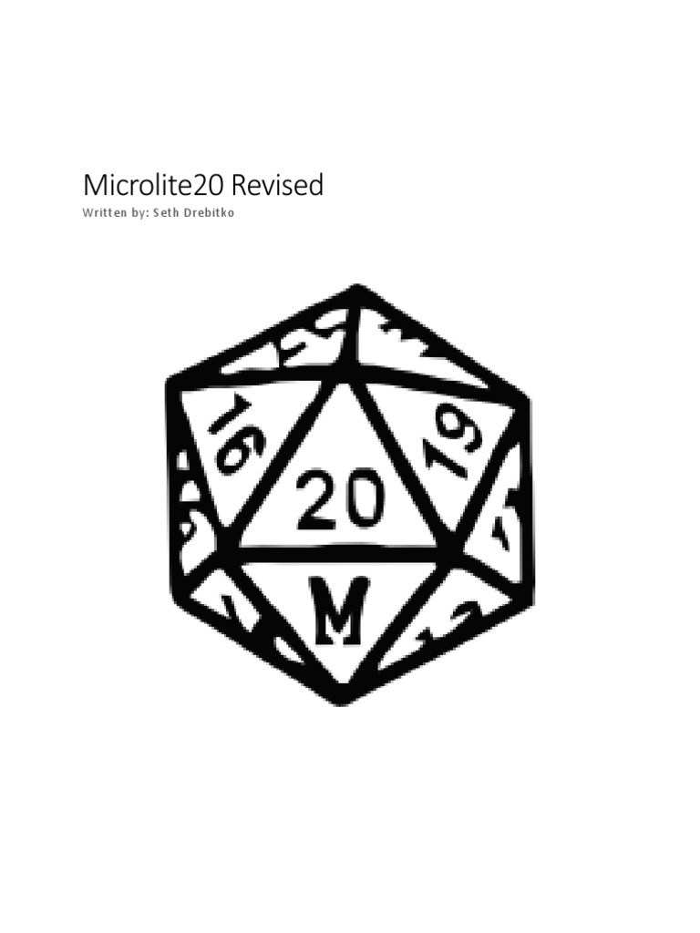 Microlite20 Revised PDF | PDF | Dwarf (Dungeons & Dragons) | Weaponry