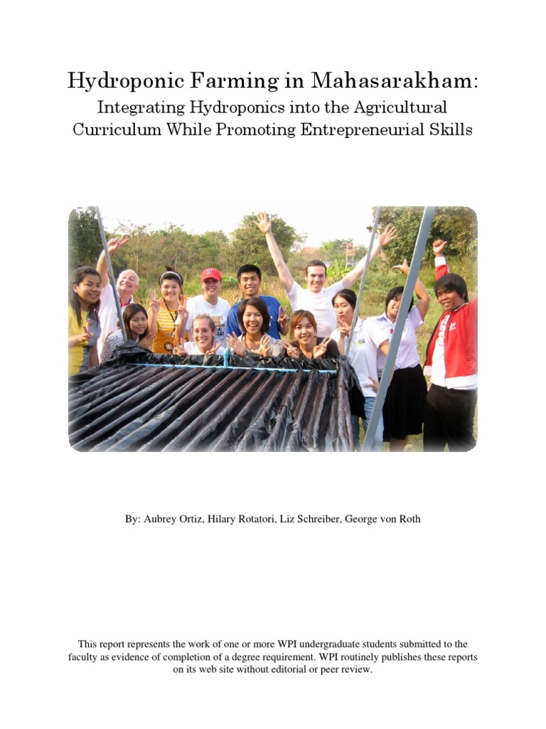 Hydroponics Final Report PDF | PDF | Hydroponics | Agriculture