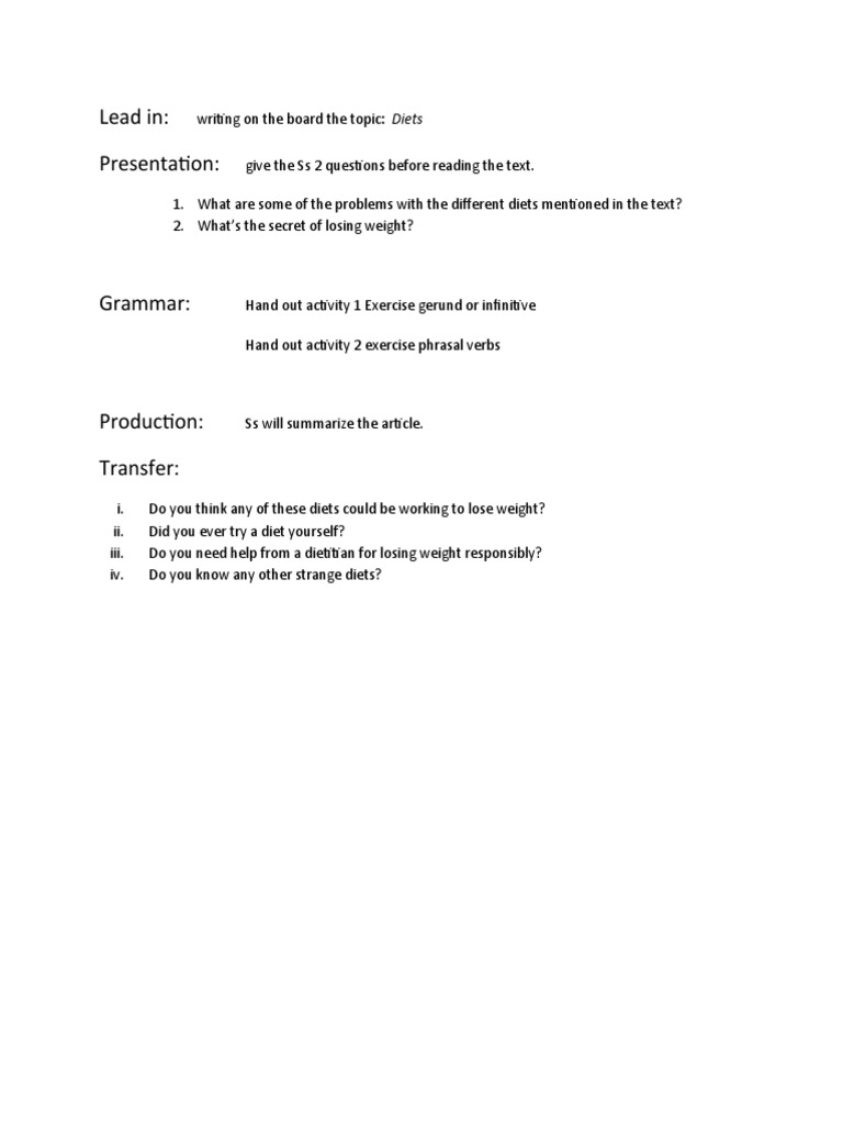 Lead In: Presentation | PDF