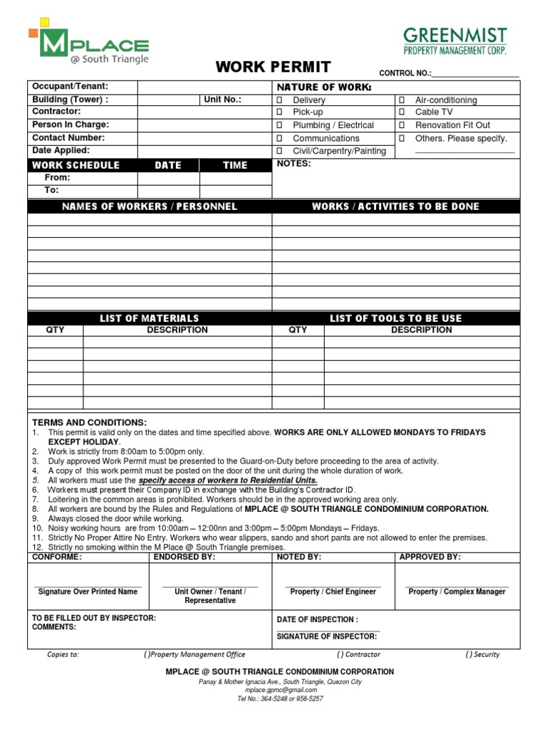 UPDATED Work Permit - 1 | PDF | Government | Business