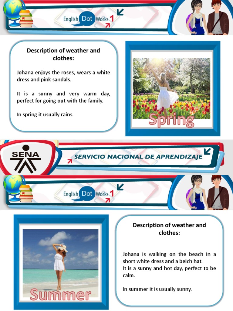 Description of Weather and Clothes | PDF