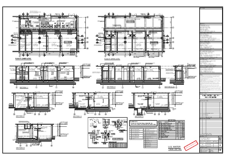 02 - U.G Water Tanks & Pump Room Detail | PDF | Home Appliance ...