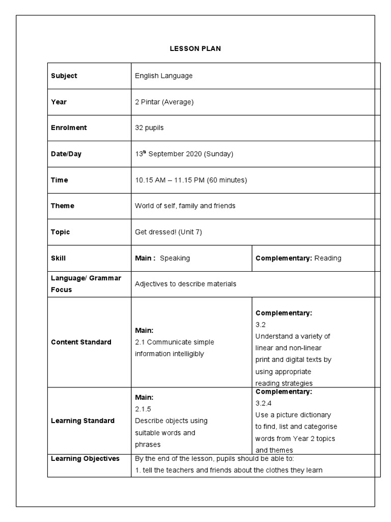 Lesson Plan | PDF | Toys | Lesson Plan
