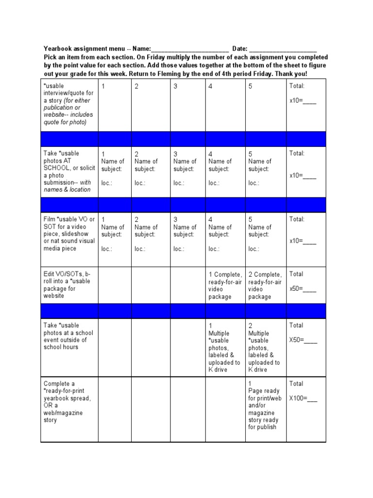 (Template) Assignment Menu | PDF | Media Technology | World Wide Web