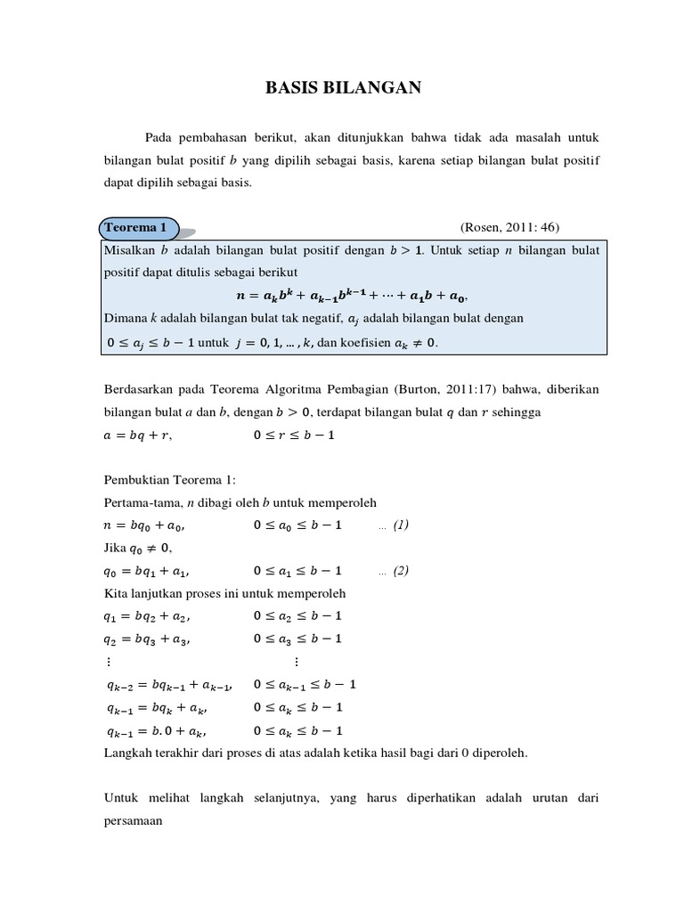 Basis Bilangan | PDF