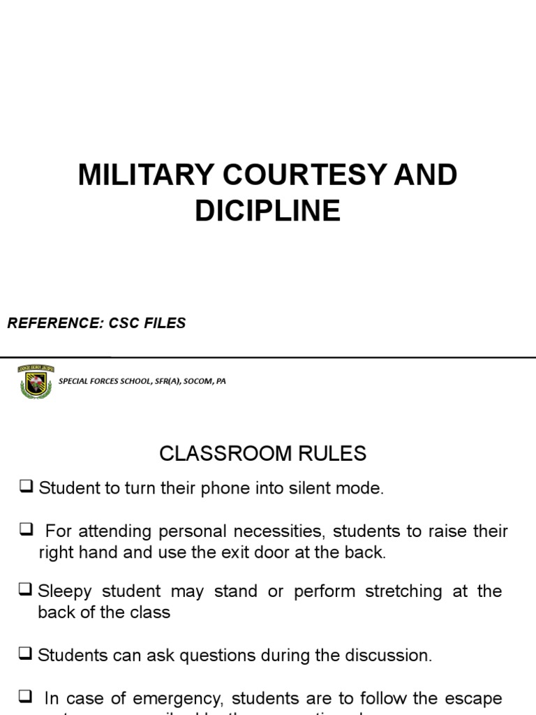 Military Courtesy and Discipline Guide | PDF | Non Commissioned Officer ...