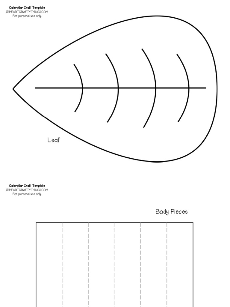 Free Printable Caterpillar Template | PDF