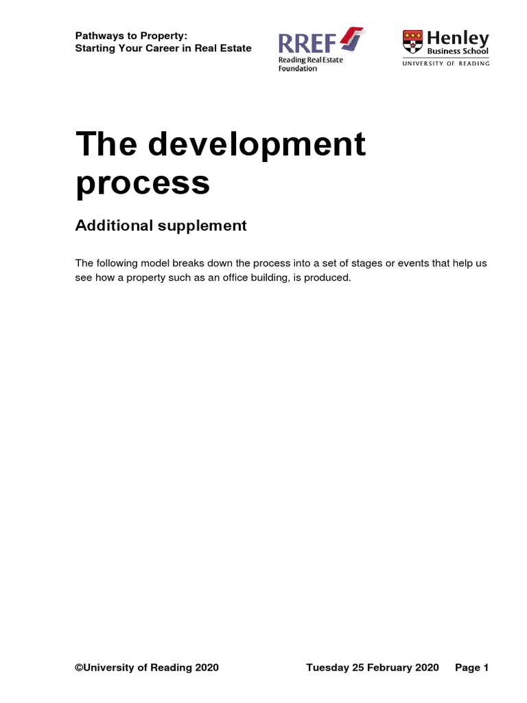 The Development Process: Additional Supplement | PDF