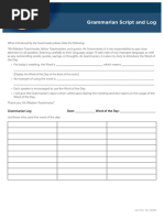 Grammarian and Wordmaster Meeting Script | PDF