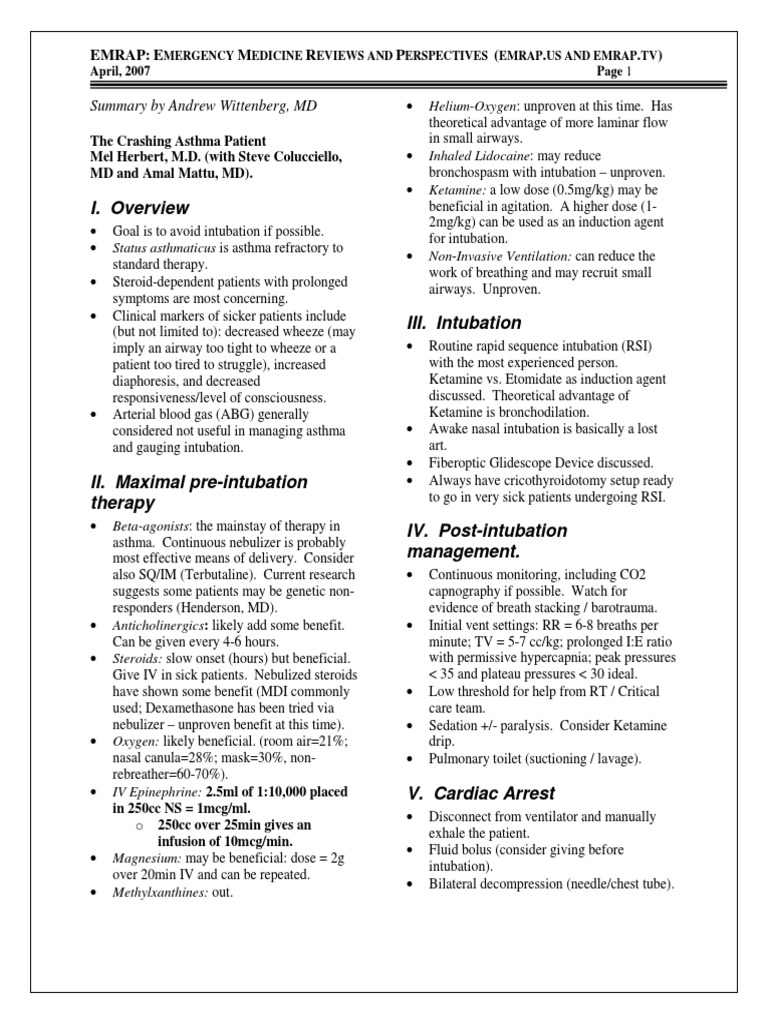 April 2007 Written Summary EMRAP | PDF | Fever | Hyperthermia